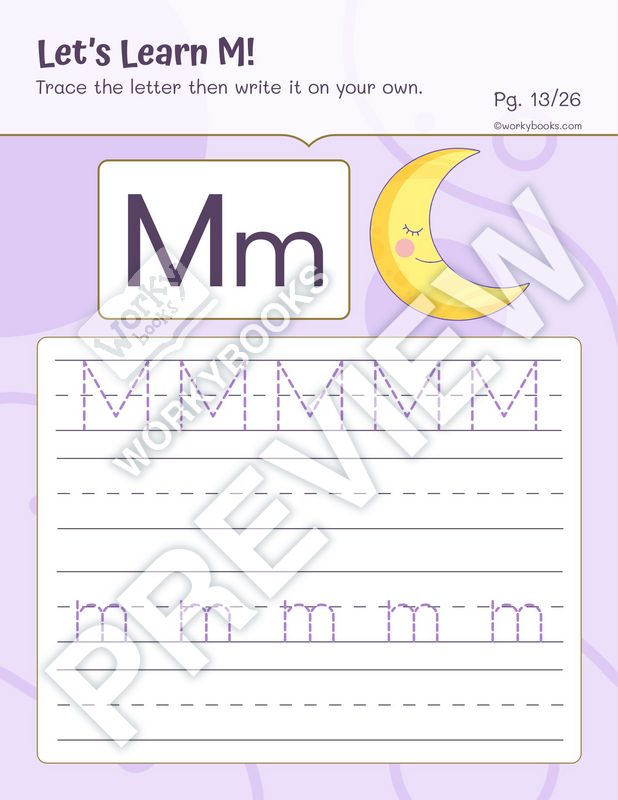 Worksheet - Alphabet M | Alphabet |Letters | Uppercase | Lowercase ...
