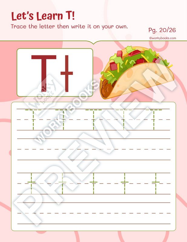 Worksheet - Alphabet T | Alphabet |Letters | Uppercase | Lowercase ...