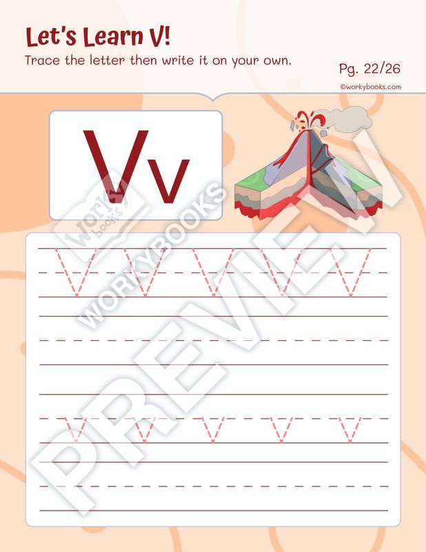 Worksheet - Alphabet V | Alphabet |Letters | Uppercase | Lowercase ...