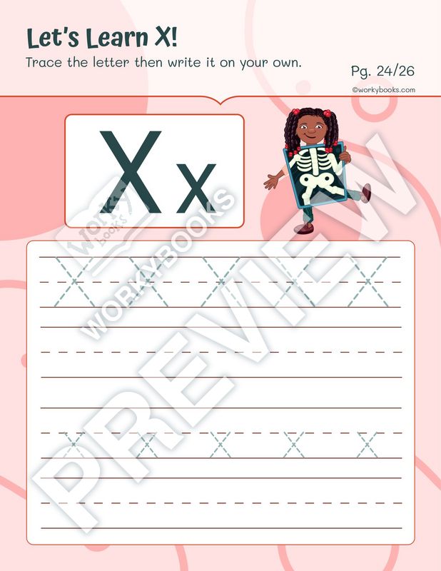 Worksheet - Alphabet X | Alphabet |Letters | Uppercase | Lowercase ...