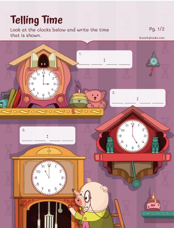 Worksheet - Telling Time: To the Hour | Time| Telling Time | Analog ...