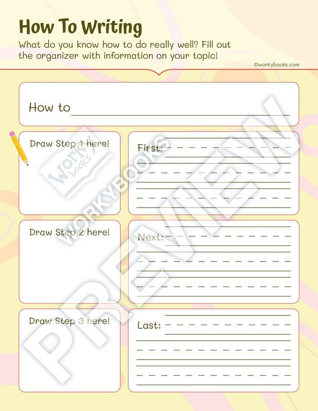 Worksheet - Writing instructions graphic organizer | Worksheets for 1st ...