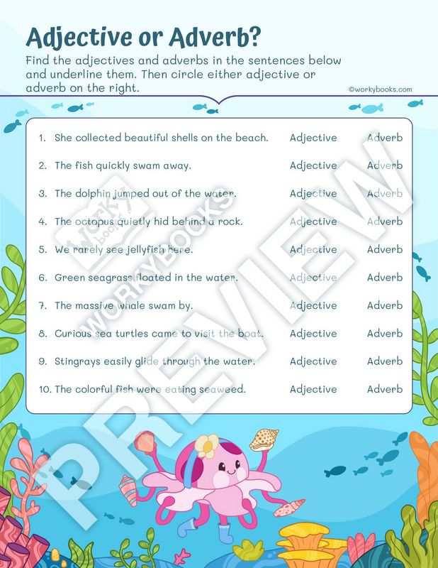 Worksheet - Adjective vs Adverb | Adjective and Adverb | Writing ...