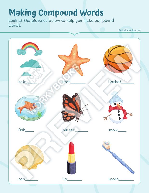 Worksheet - Making Compound Words | Forming Compound Word | Putting ...