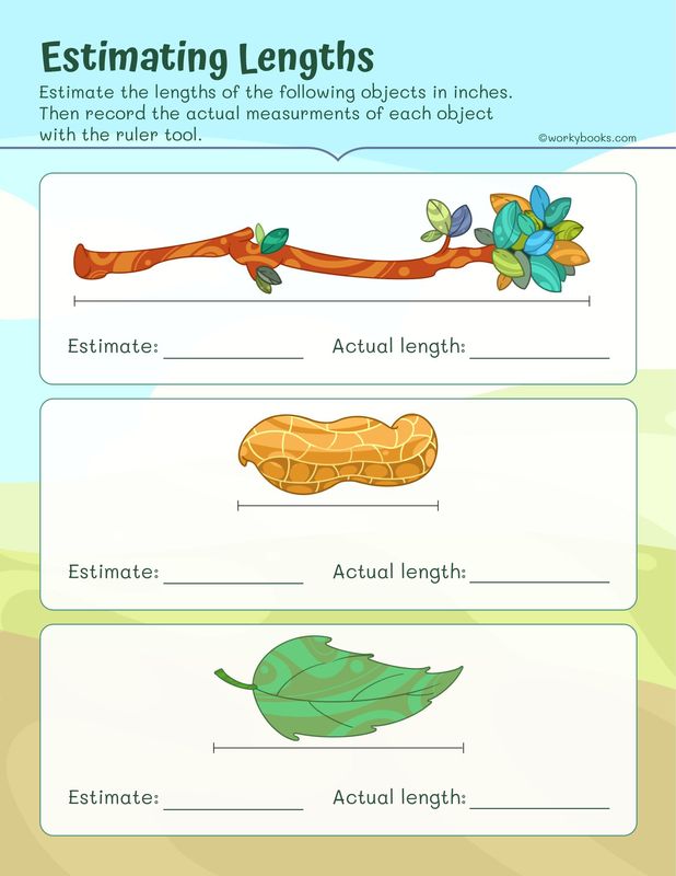 Worksheet - Measurement - Estimating Lengths | Units of Measurement ...
