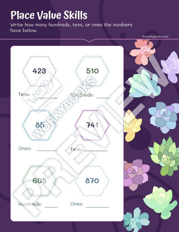 Worksheet - Place Value Skills | 2nd Grade Math Worksheets|Place Value ...