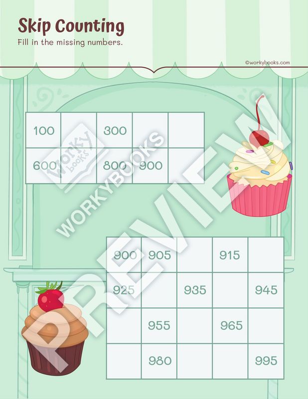 Worksheet - Skip Counting | 2nd Grade Math Worksheets|Skip Counting ...