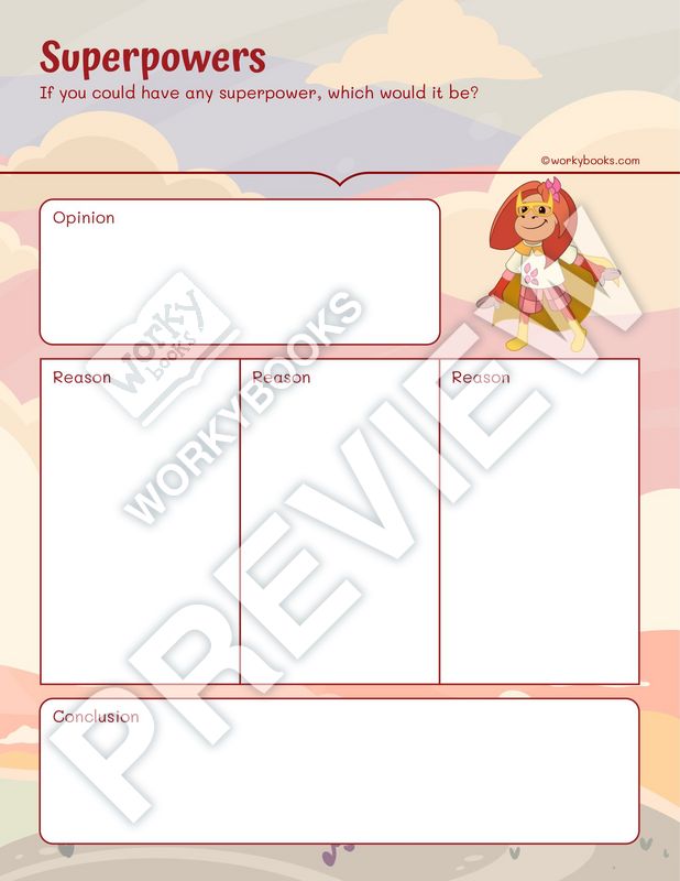 Worksheet - Explanatory Writing —Superpowers | Superhero | Superpowers ...