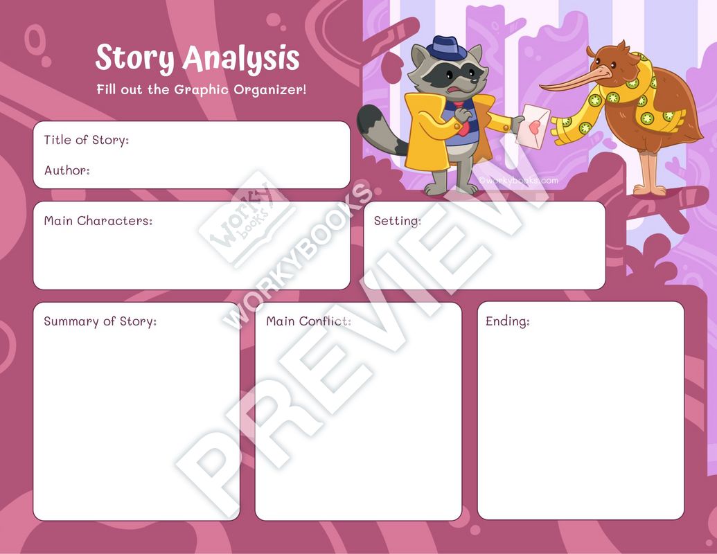 Worksheet - Story Graphic Organizer | Graphic Organizer | Story Summary ...