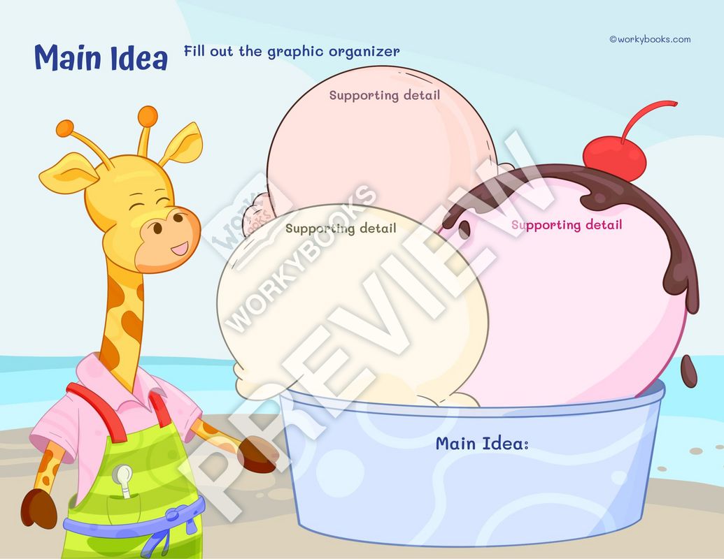 Worksheet - Main Idea Graphic Organizer | Graphic Organizer ...