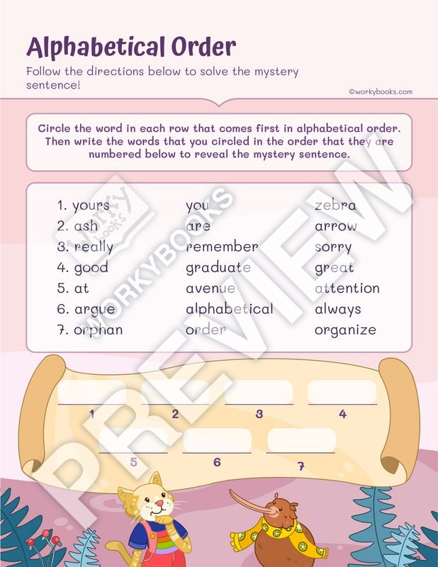 Worksheet - Alphabetical Order | Alphabetical Order | abc Order ...