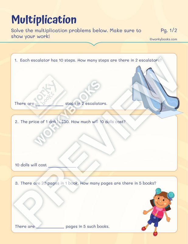 Worksheet - Multiplication Word Problems Grade 3 | Short Word Problem ...