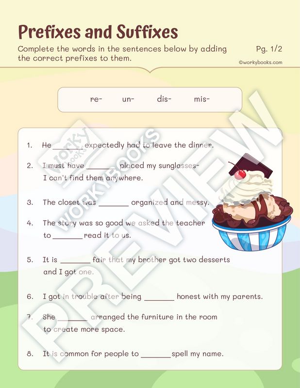 Worksheet - Prefixes and Suffixes | Prefixes and Suffixes | Nouns ...