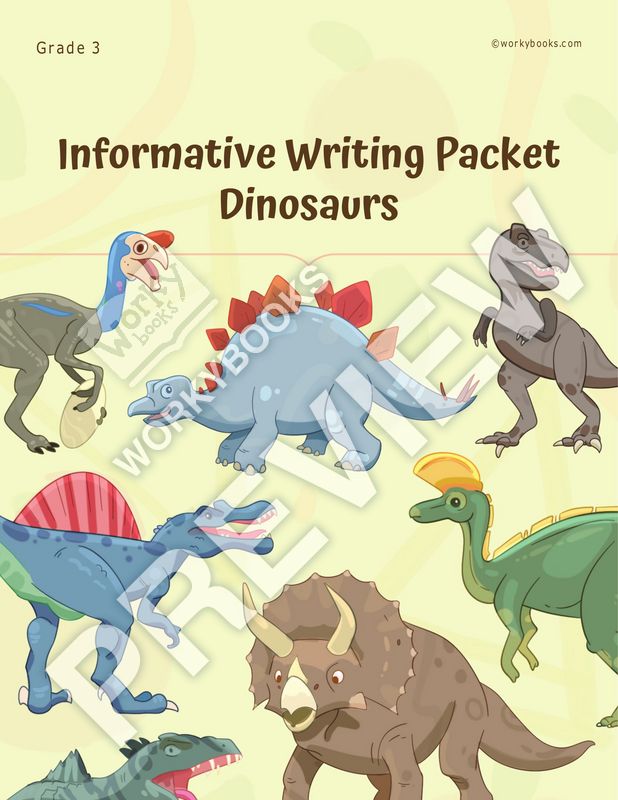 Worksheet - Informative Writing Packet – Dinosaurs | Explanatory ...