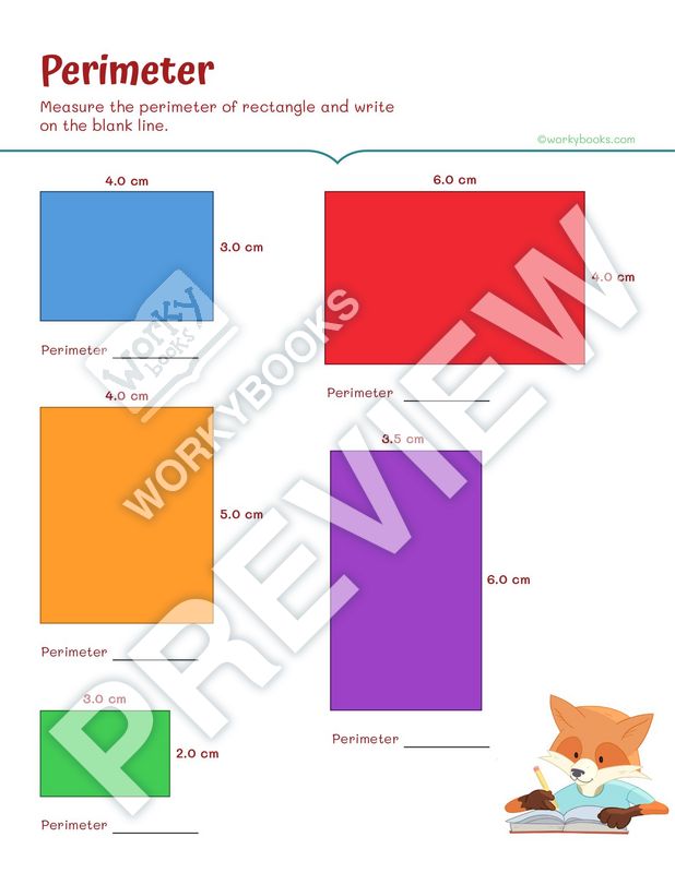 Worksheet - Perimeter of A Rectangle | math worksheets| Perimeter| 4th ...