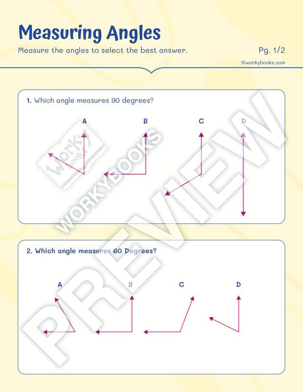 Worksheet - Measuring Angles | Math Worksheets| 4th grade Interactive ...