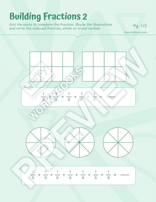 Worksheet - Building Fractions 2 | Math Worksheets| 4th grade ...