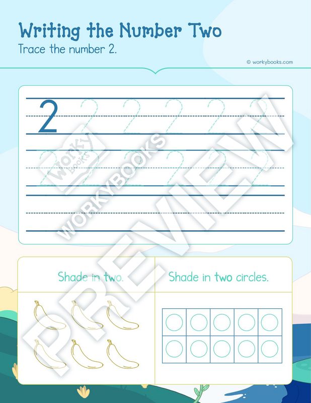 Worksheet - I can read write and count 2 | Kindergarten worksheets ...