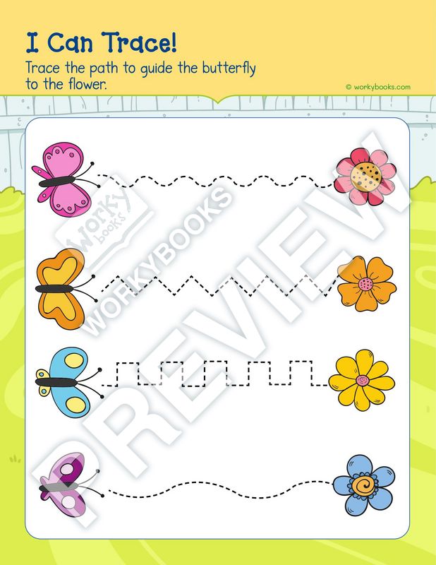 Worksheet - I Can Trace Lines | Kindergarten worksheets | Patterns ...