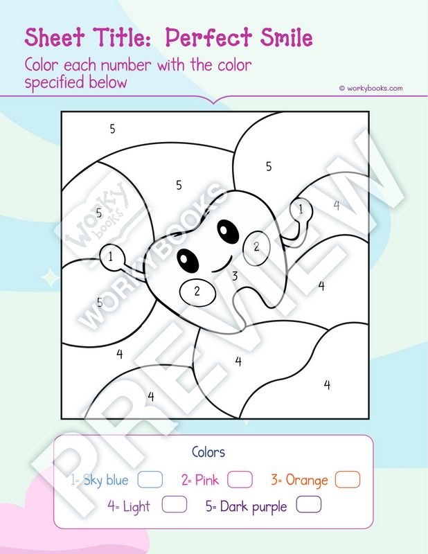 Worksheet - Number Sense Smile Please Interactive | Printable