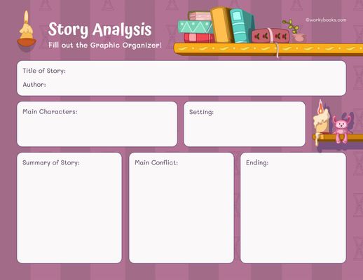 Worksheet - Story Analysis Graphic Organizer | Story summary | Graphic ...