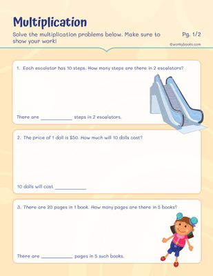 Grade 3 Multi Digit Multiplication Worksheets | Workybooks